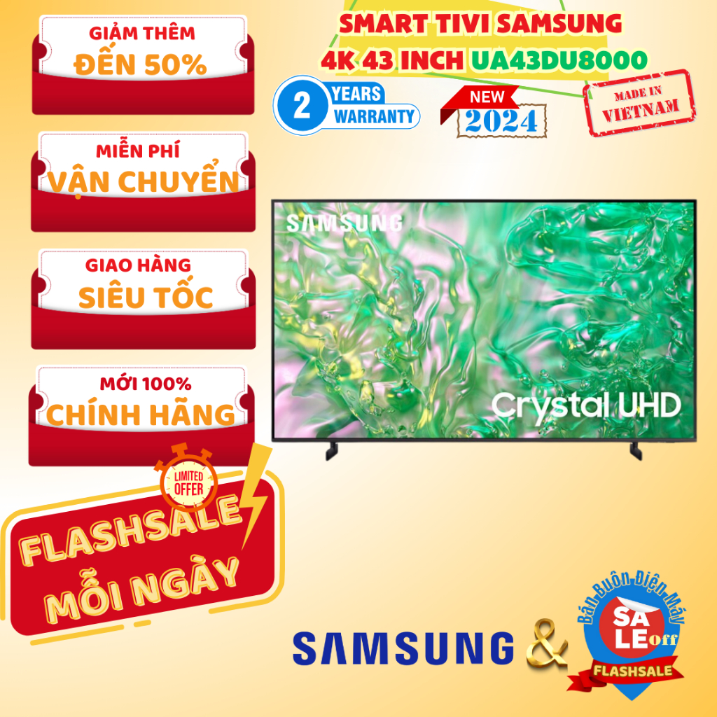 43DU8000 - Smart Tivi Samsung 4K 43 inch 43DU8000 Crystal UHD | Shopee ...