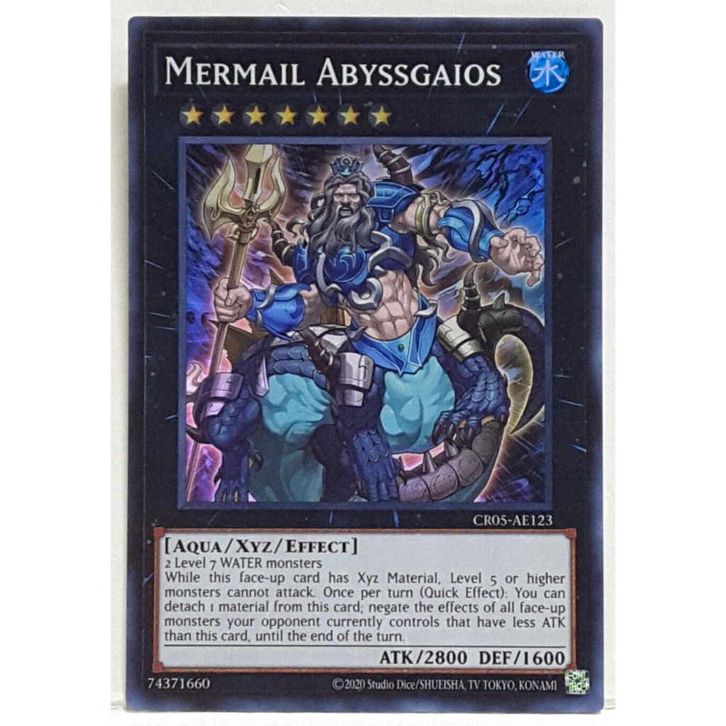 Lá bài thẻ bài Yugioh Mermail Abyssgaios – super Rare - Tặng bọc bài ...