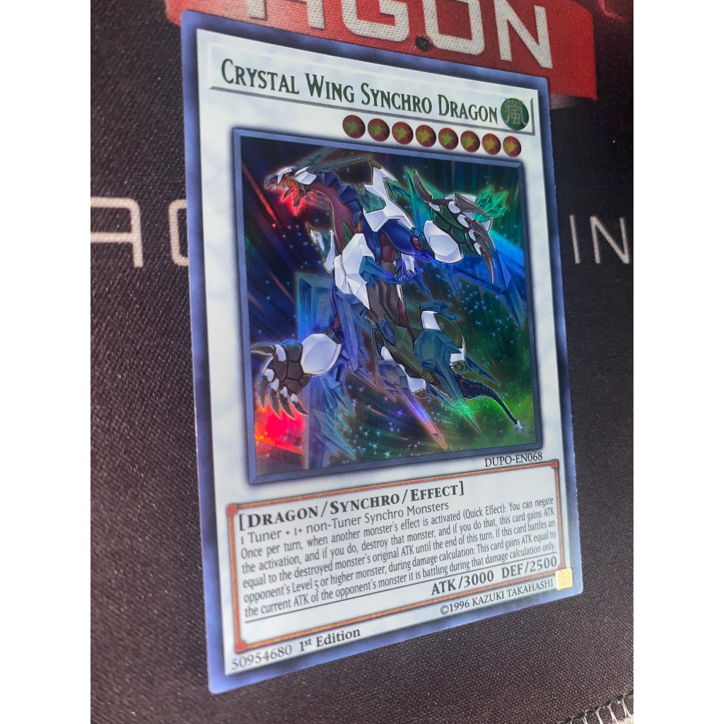 Crystal Wing Synchro Dragon - DUPO-EN068 - Ultra Rare 1st Edition | Shopee Việt Nam