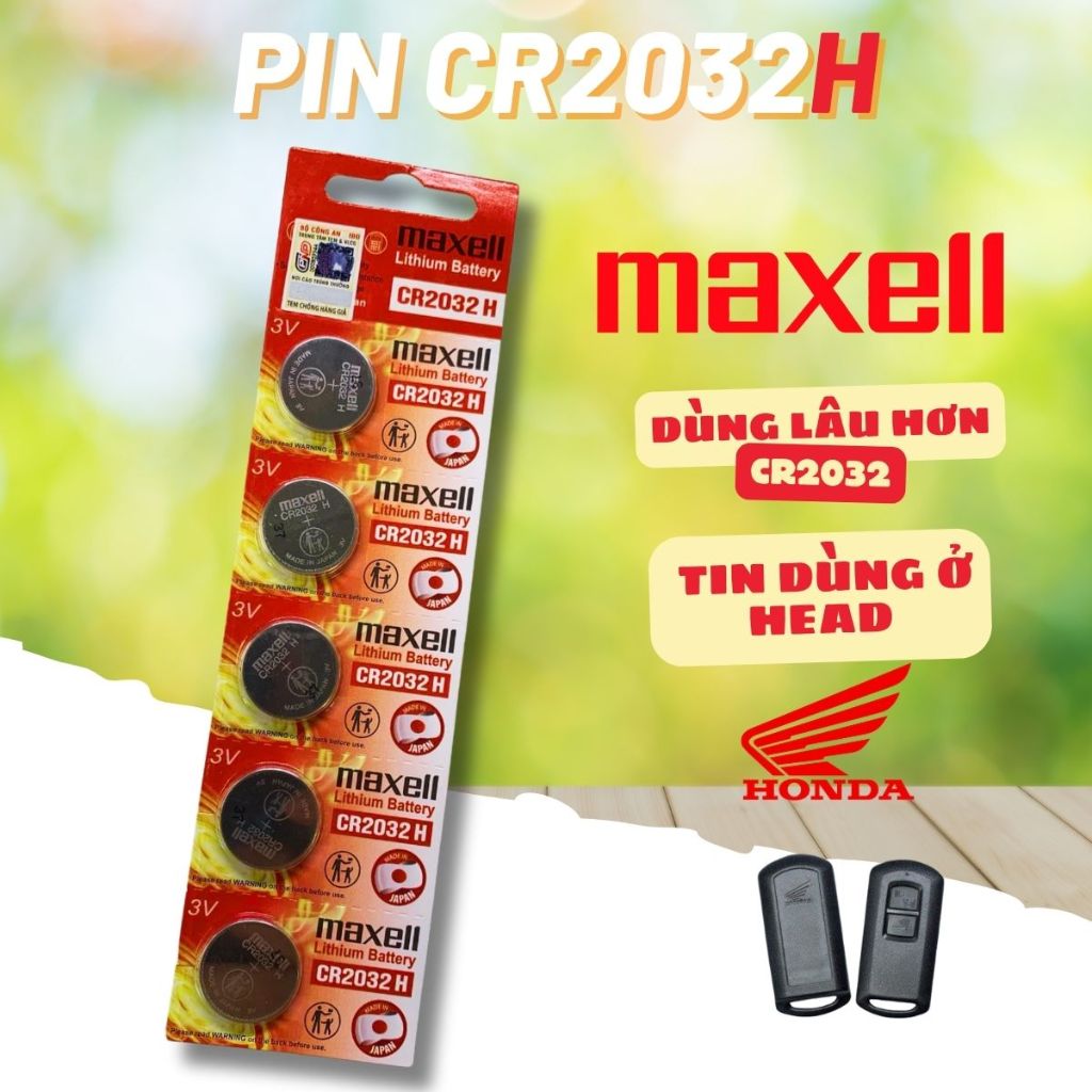 Pin CR2032 CR2032H Maxel 3B dung lượng cao cho remote xe máy | Shopee ...