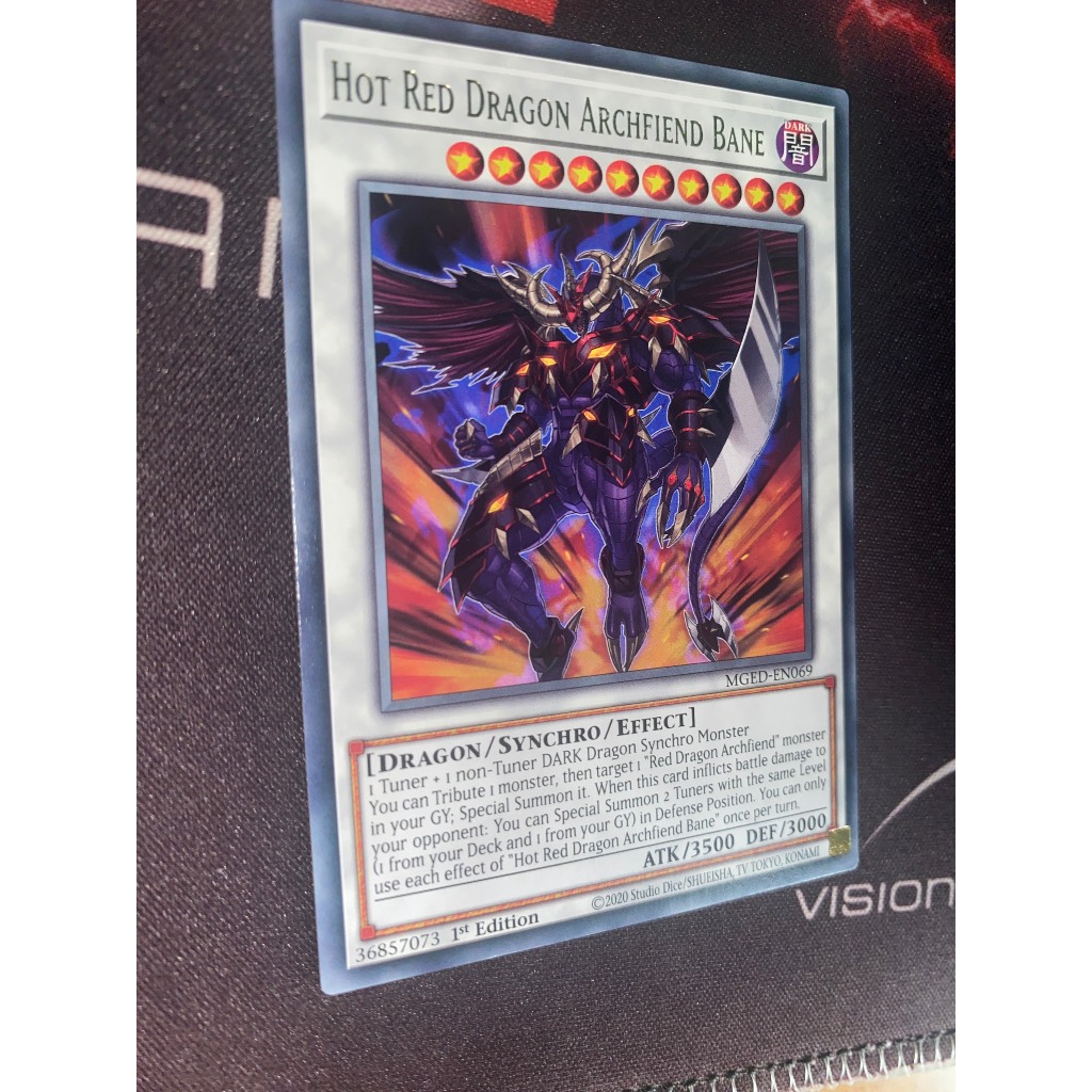 Hot Red Dragon Archfiend Bane - MGED-EN069 - Rare 1st Edition | Shopee ...