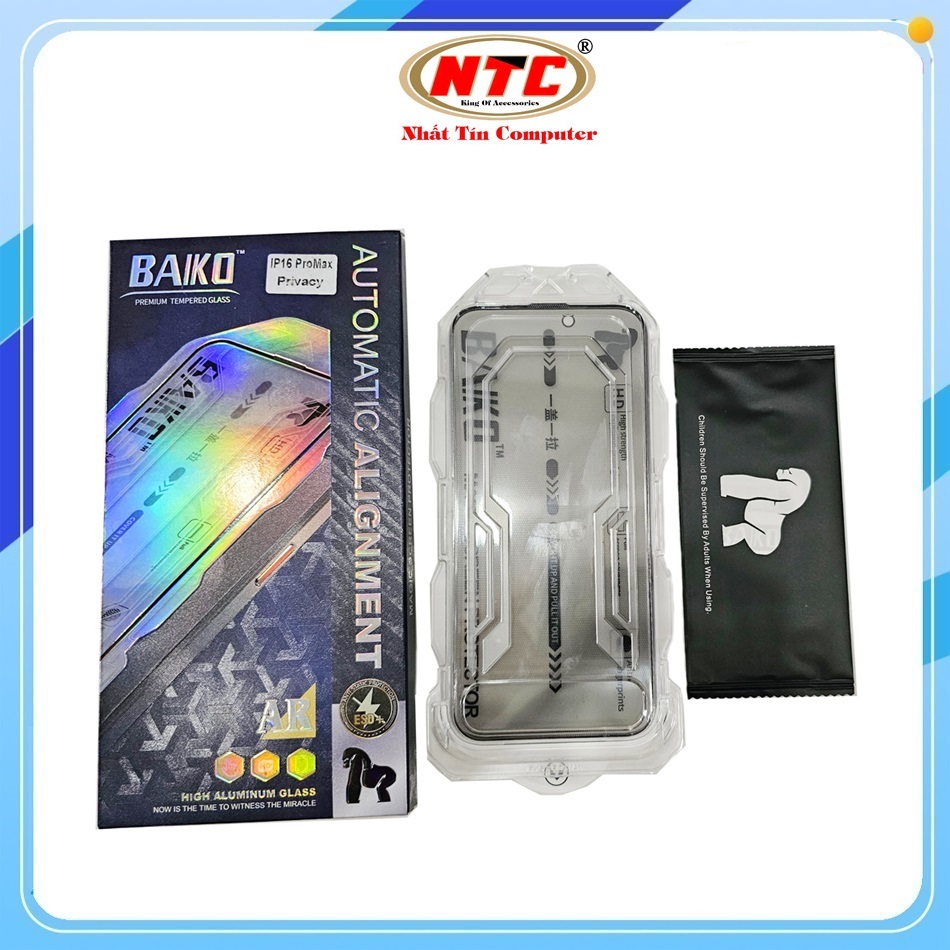 Kính cường lực KHUNG TỰ DÁN Chống nhìn trộm Baiko có tự lấy bụi cho ...