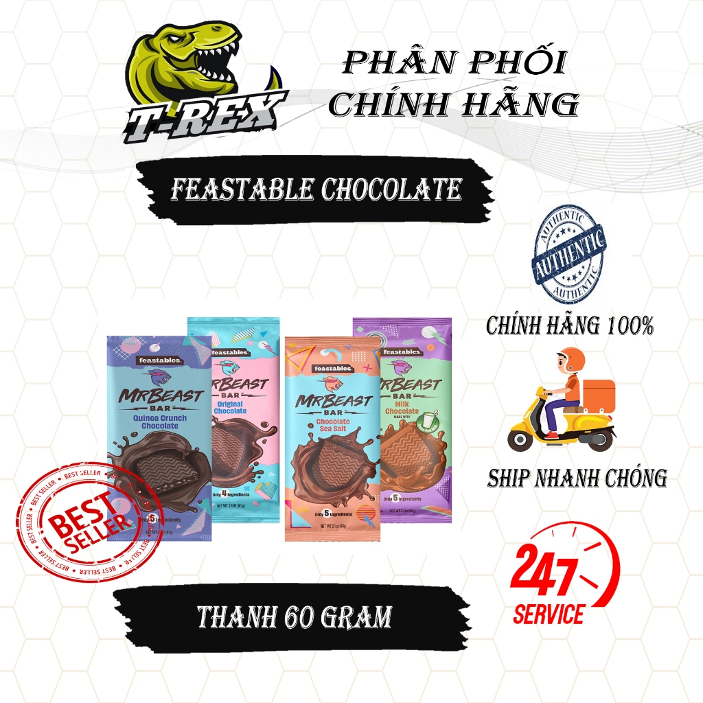 [Chính Hãng] Chocolate Mr Beast - Socola Mr Beast Feastables - Đủ vị ...
