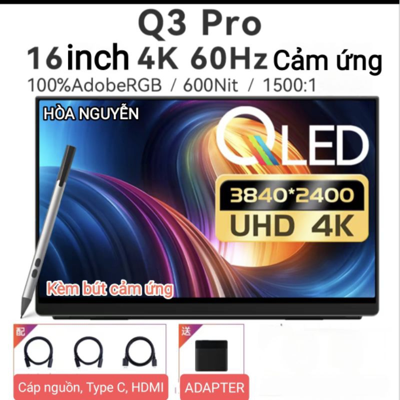 Màn di động Ehomewei Q3 Pro 16inch 4K cảm ứng | Shopee Việt Nam