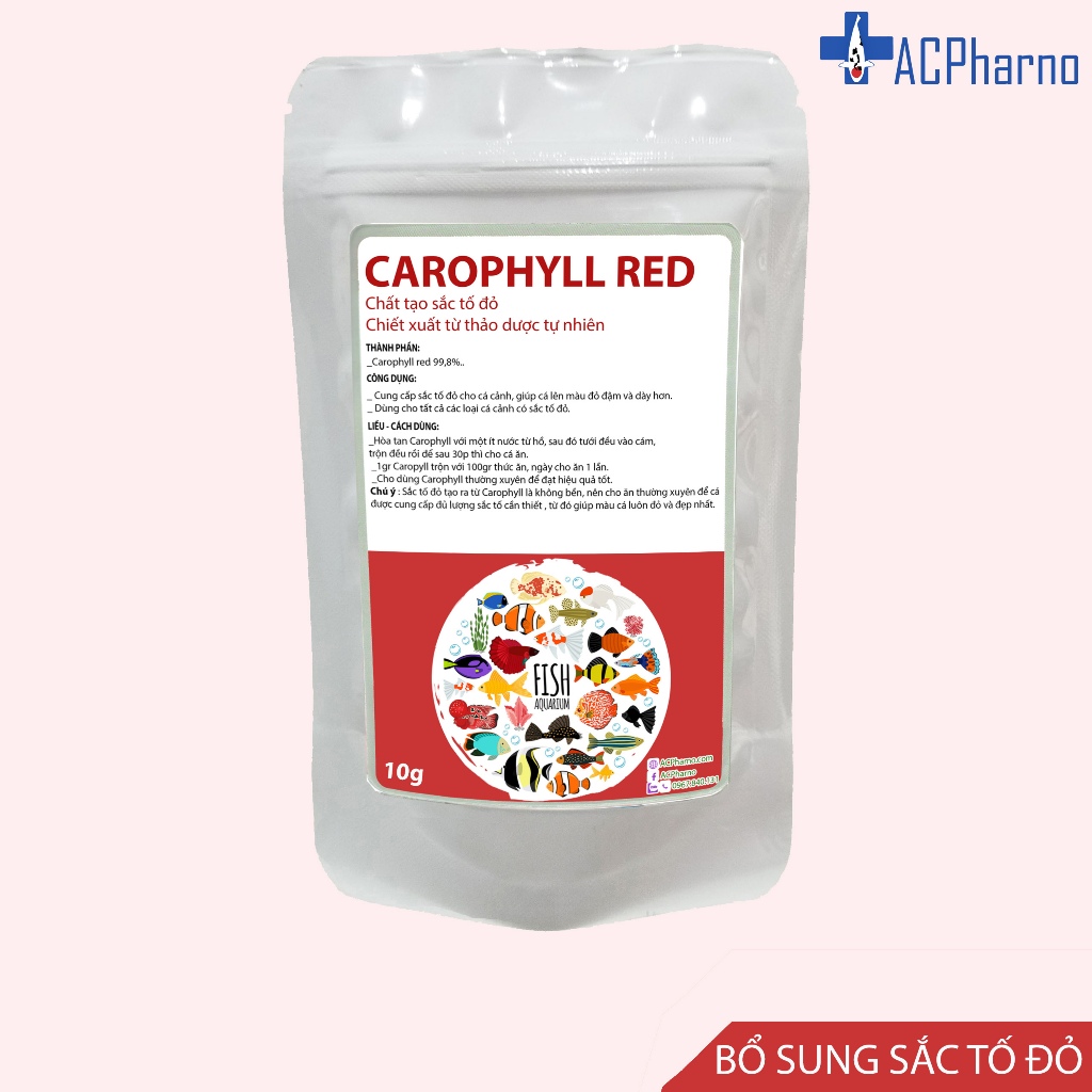Carophyll Chất tạo sắc tổ đỏ dành cho guppy, cá đĩa, la hán, hồng két ...