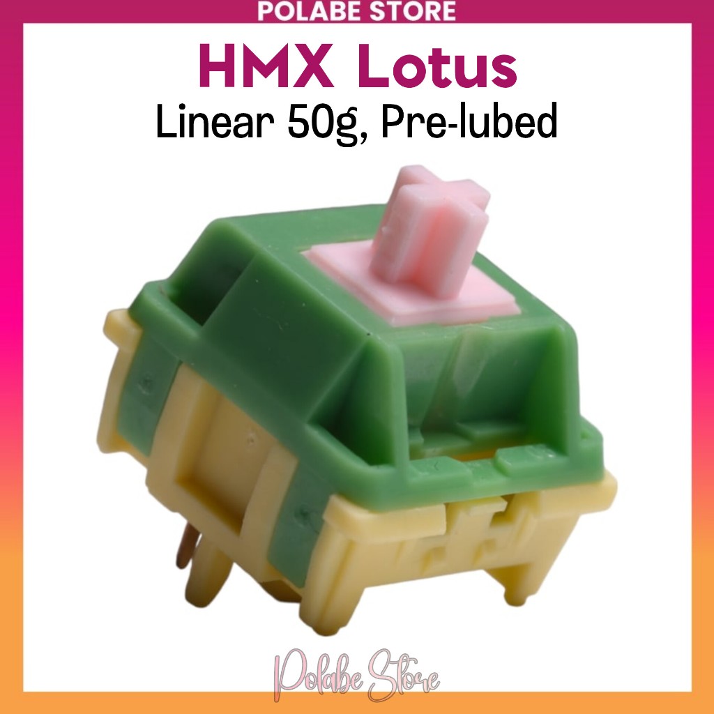 HMX Lotus Linear Switch Prelube mượt Polabe Store bàn phím cơ HMX ...