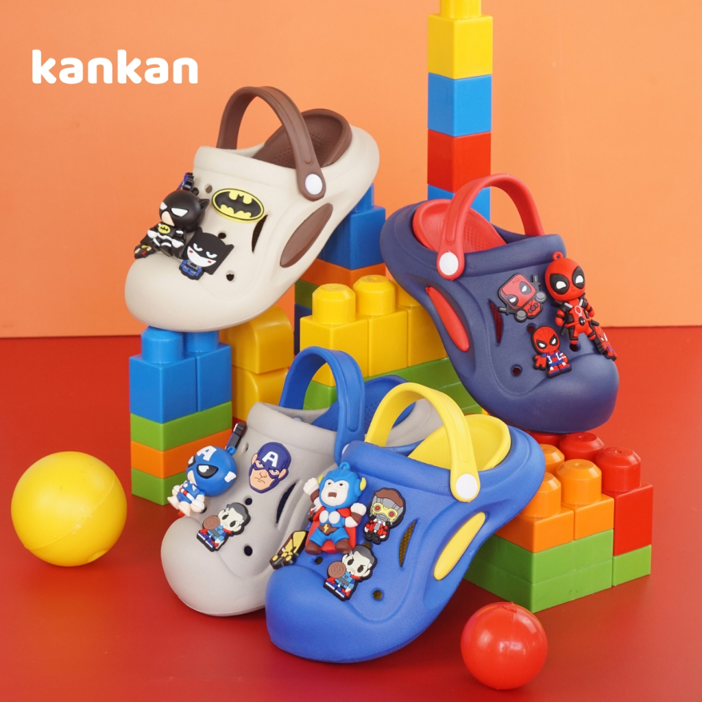 Dép Sục Cho Bé Trai Giày Sục Trẻ Em Có Quai Hậu Người Nhện Siêu Nhân Êm Chân Siêu Nhẹ ...