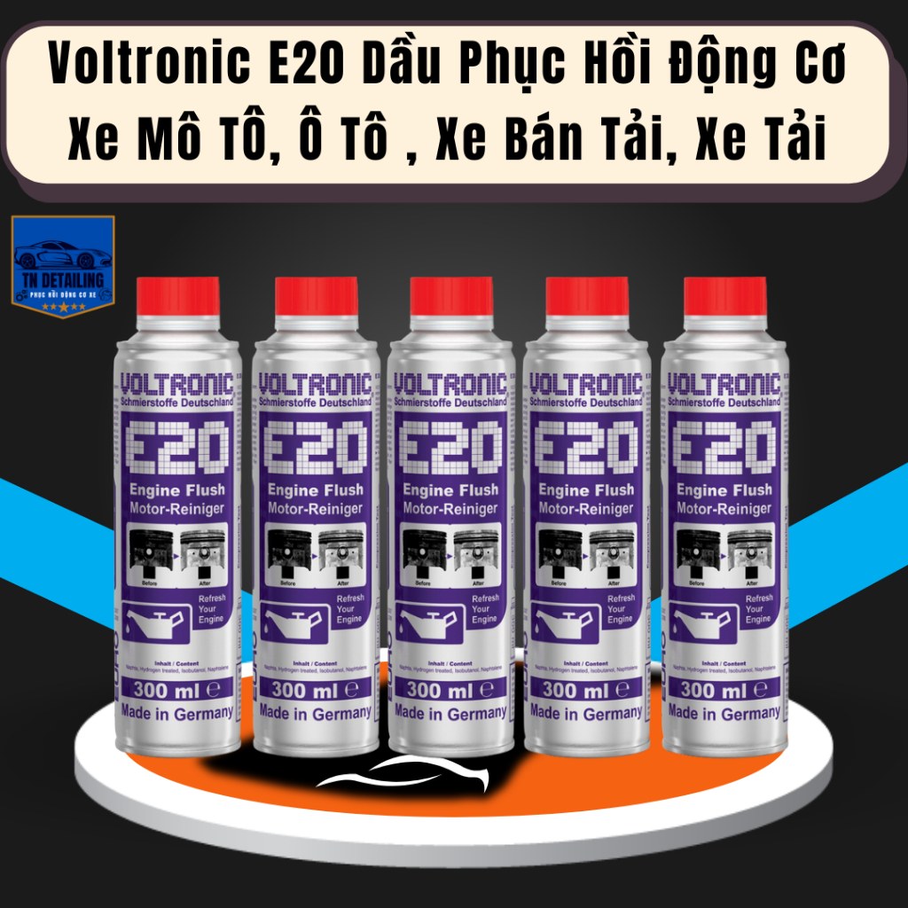 VOLTRONIC E20 ENGINE FLUSH là phụ gia tẩy rửa và làm sạch bên trong động cơ trước khi chúng ta ...