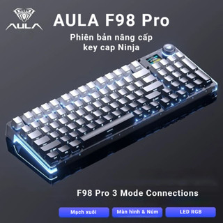 Bàn phím cơ AULA F98 Pro - Kết nối 3 Mode - Núm xoay và màn hình - Bh 12 tháng | Shopee Việt Nam