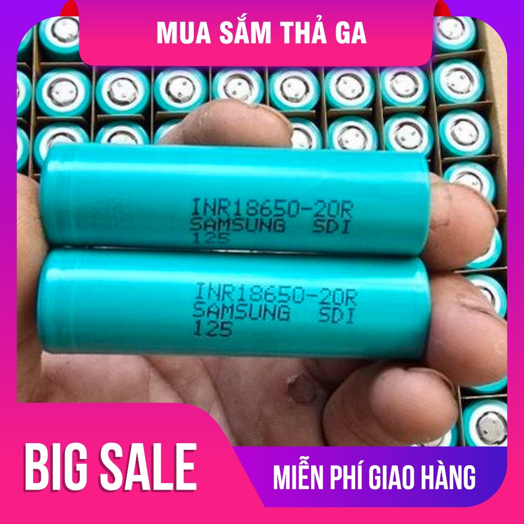 Cell Pin 18650 SAMSUNG INR 20R 2000mAh - Dòng Xả 22A , tháo khối hàng ...