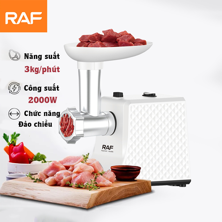 Máy xay thịt, máy đùn thịt nhồi xúc xích lạp xưởng đa năng RAF 2000W [BH 12 Tháng] | Shopee Việt Nam