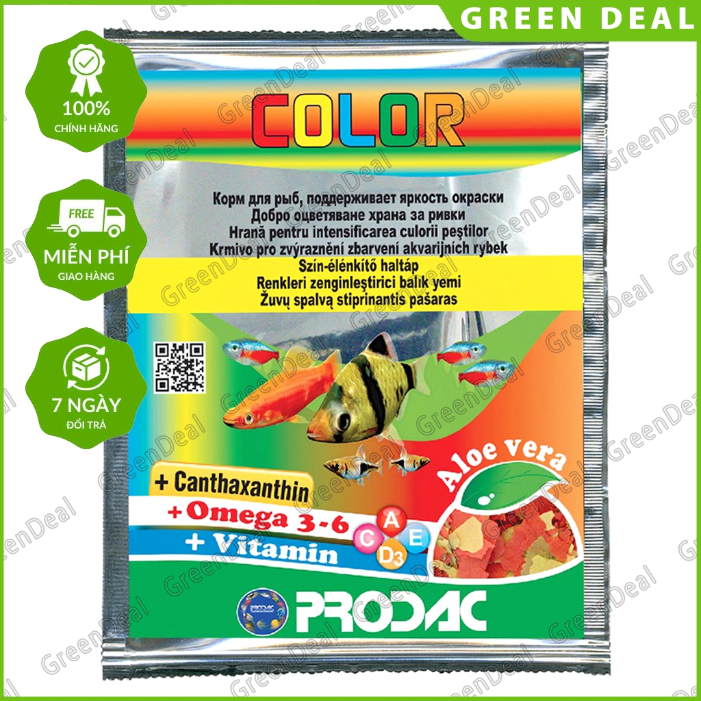 PRODAC - Color Fish Food (Gói 4/12 gram) | Thức ăn khô giúp tăng màu ...