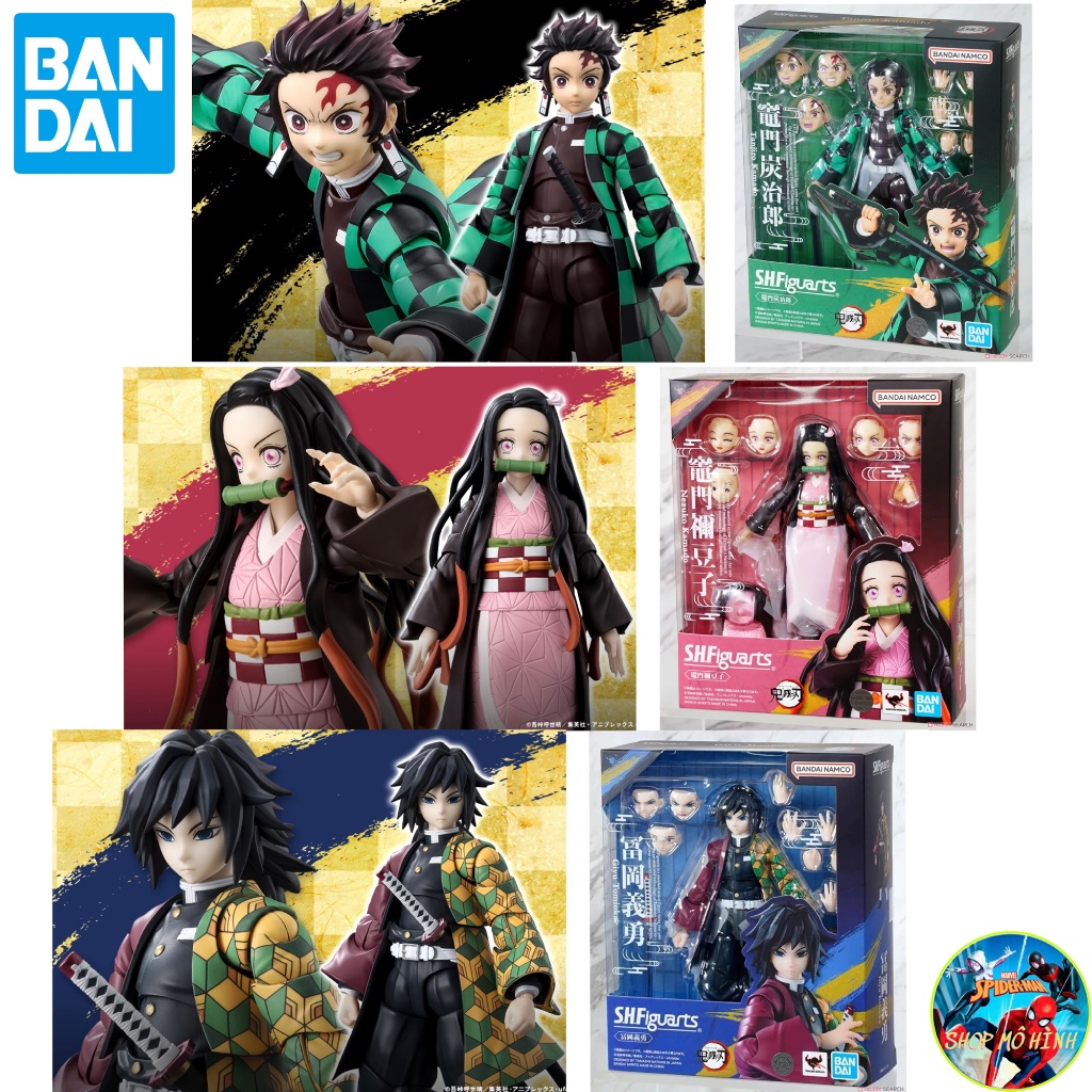 Mô Hình SHF Tanjiro Kamado, Nezuko Kamado, Giyu Tomioka (Demon Slayer ...