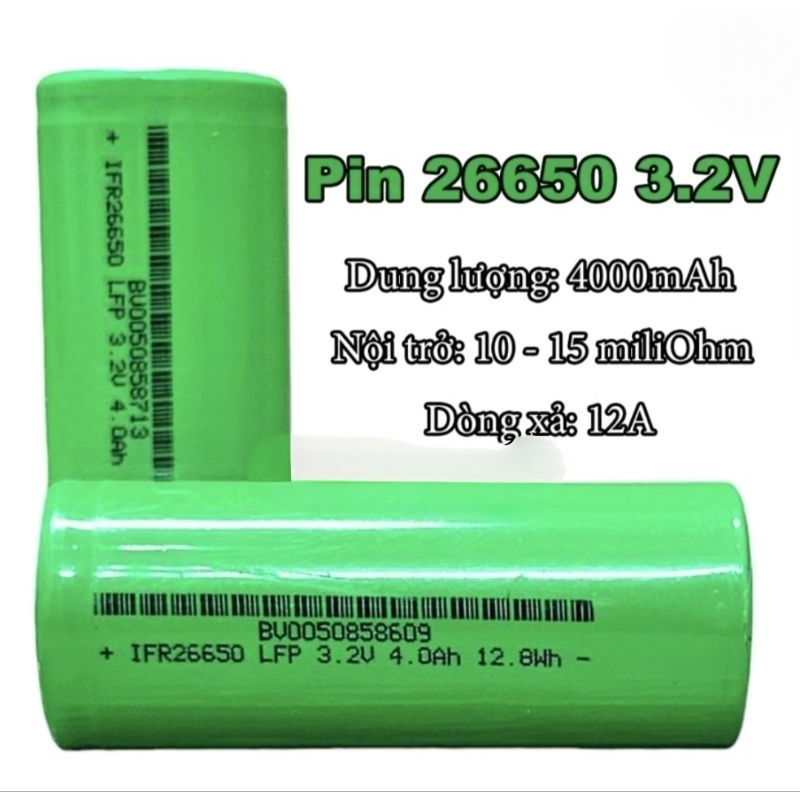 Pin 26650 dung lượng cao 4000mah xả 3C mới 100% | Shopee Việt Nam