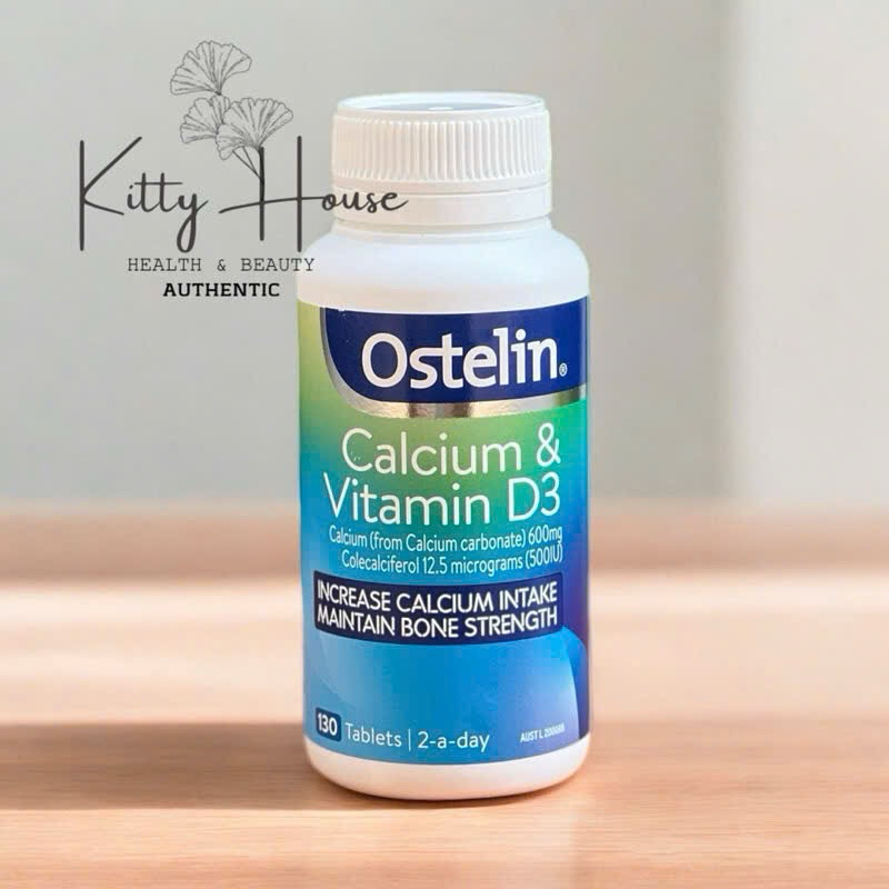 Viên uống bổ sung canxi Ostelin Calcium & Vitamin D3 lọ 130V chính hãng | Shopee Việt Nam