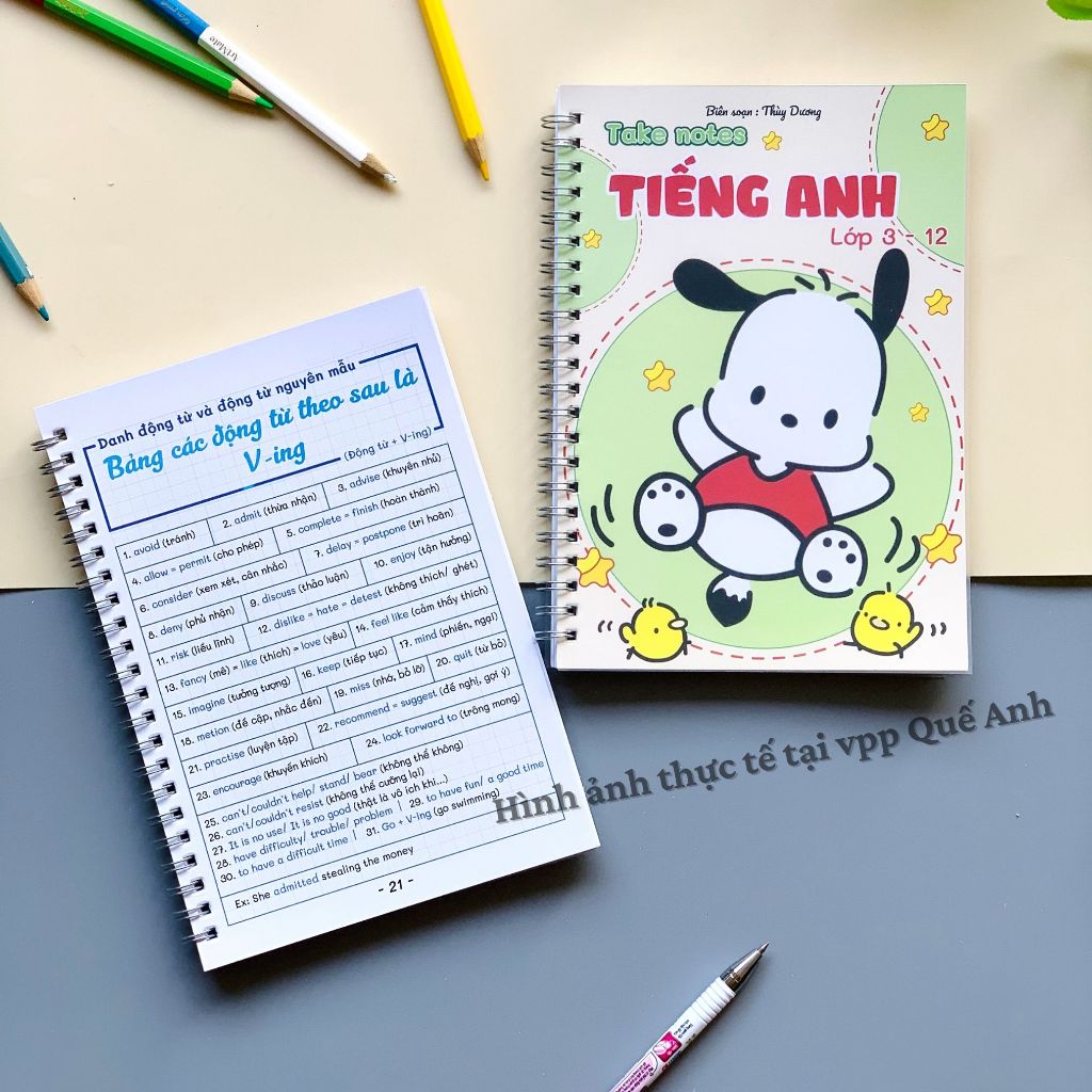 Sách - Take note Tiếng anh lớp 3-12, sổ tay kiến thức, từ mới, mẫu câu ...