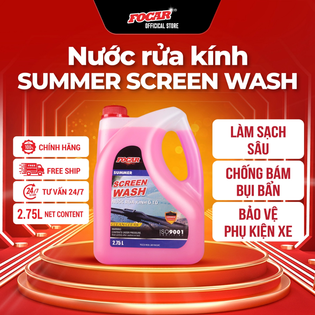 [Giá tốt] NƯỚC RỬA KÍNH Ô TÔ SUMMER-FOCAR Summer Screen Wash 2,75L ...