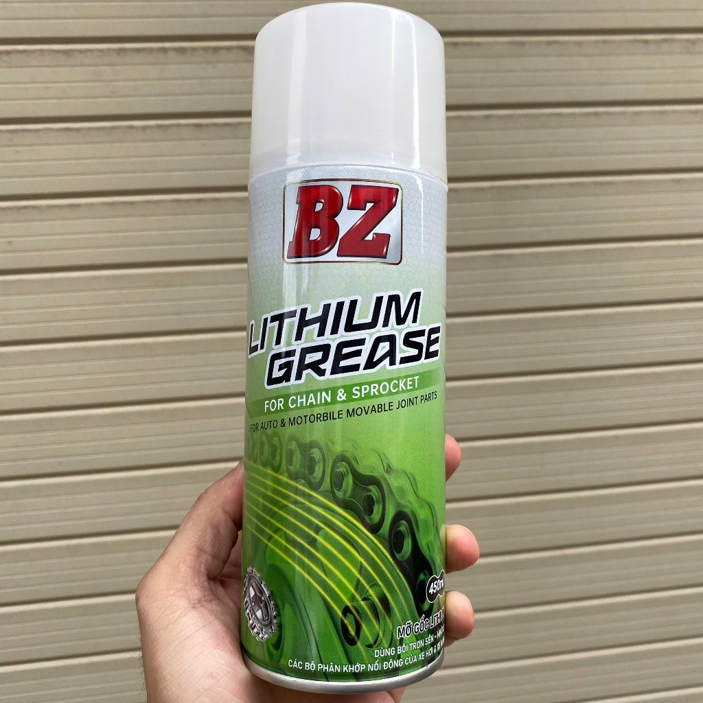 Dưỡng sên BZ Mỡ Bò Xanh Lithium 450ml Chính Hãng, Chống Văng, Cao Cấp, Sử Dụng Hiệu Quả Cho Mọi ...