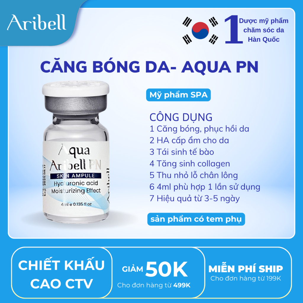 [HOẢ TỐC] Tinh Chất Căng Bóng Da Aqua Aribell PN 1 Lọ lẻ 4ml | Shopee ...