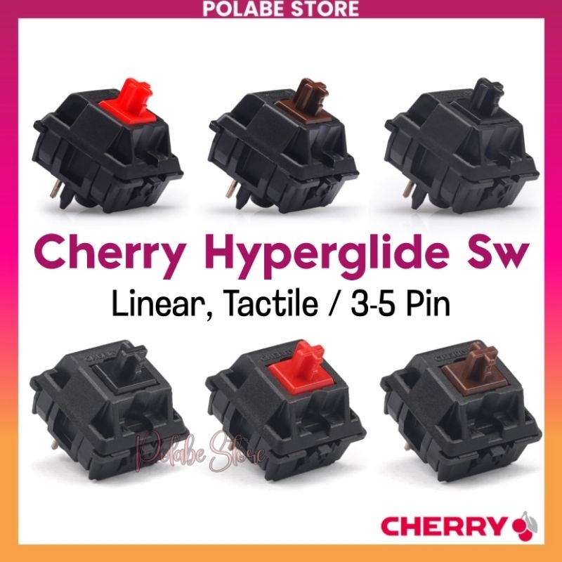 Cherry HyperGlide Black Brown Red Linear Switch MX HG Black tactile switch Công Tắc Bàn Phím Cơ ...