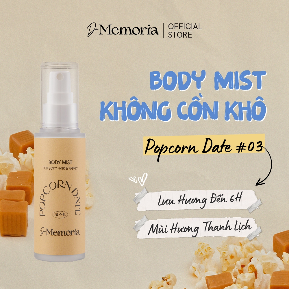 Body Mist Xịt Thơm Cơ Thể De Memoria Không Cồn Khô 50ml - Mùi #03 ...