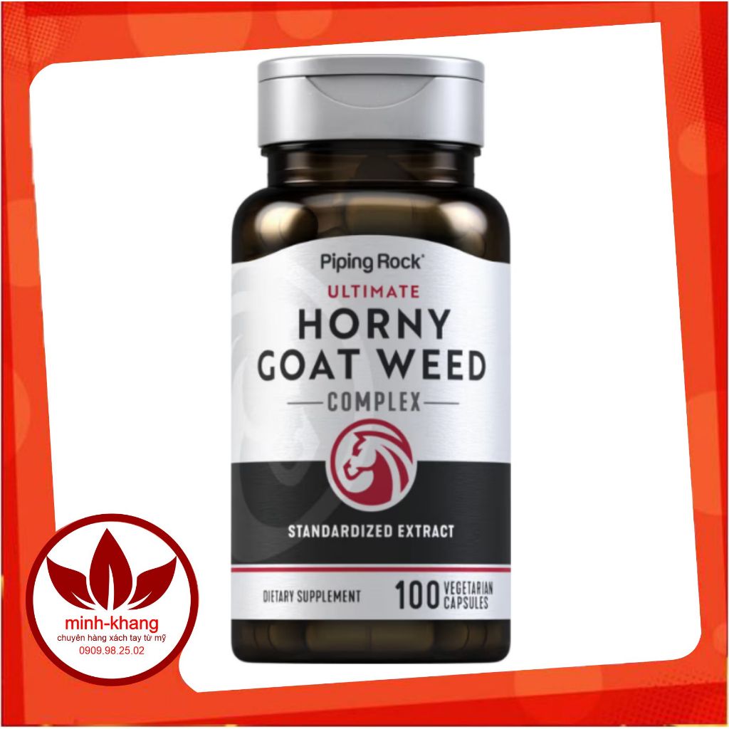 Viên uống tăng cường sức khỏe nam PipingRock Horny Goat Weed 100 viên | Shopee Việt Nam