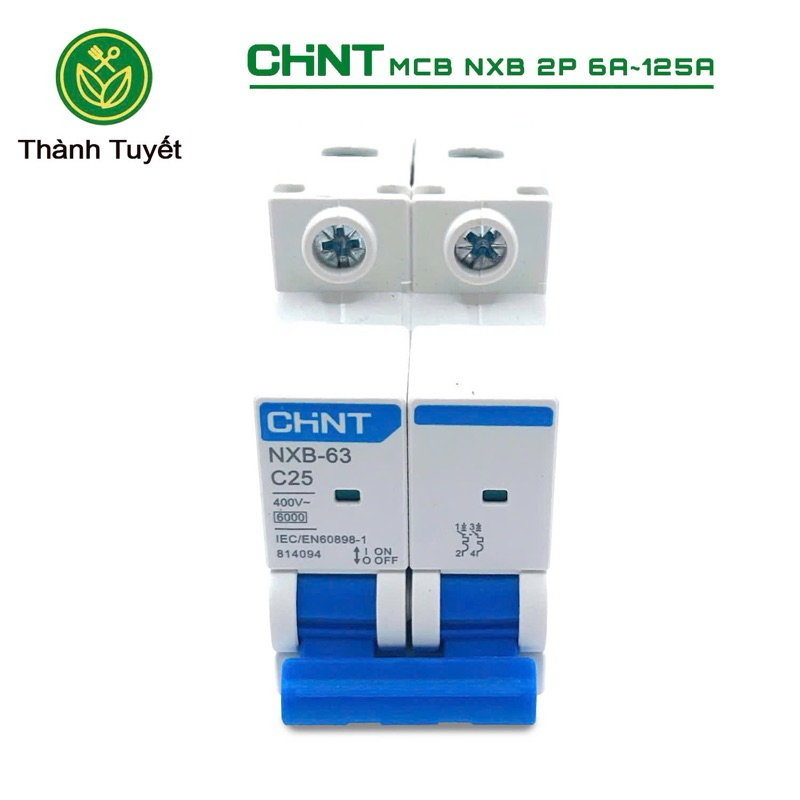 Aptomat MCB 2 Pha NXB-63 Chint- 63A, Dòng Cắt 6A ( Hàng Chính Hãng) | Shopee Việt Nam