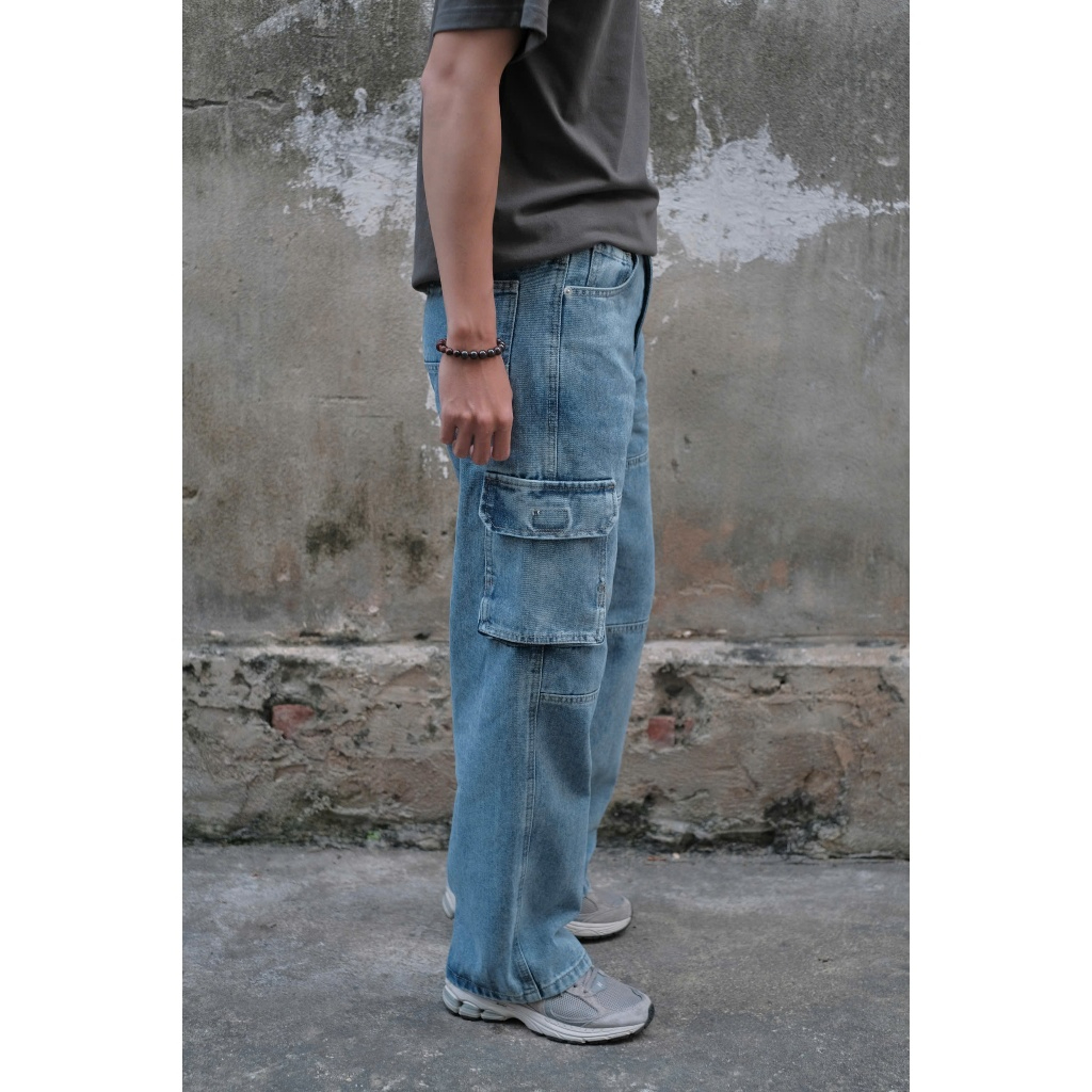 Quần Dài Jean Nam Nữ Moken Túi Hộp Trẻ Trung | Shopee Việt Nam