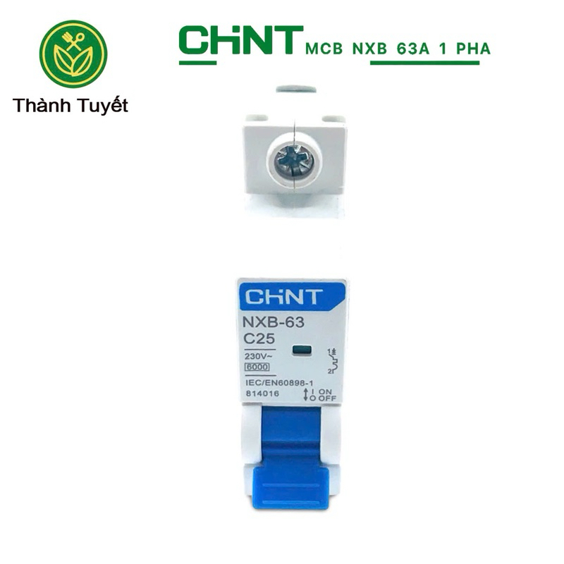 Aptomat MCB 1 Pha NXB-63 Chint 6A, 10A, 16A, 25A, 32A, 40A, 50A, 63A, Dòng Cắt 6kA (Hàng chính ...