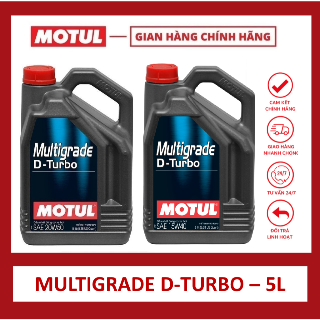 [Hàng Chính Hãng] Dầu nhớt xe ô tô máy dầu MOTUL MULTIGRADE D-TURBO ...