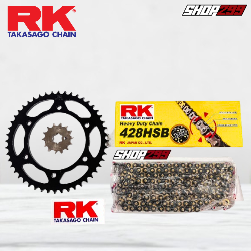 Combo Nhông Sên Dĩa RK Cho Yamaha XSR155 / R15V3 / XS155R (Nhông Dĩa RK Đen + Sên RK 428 HSB ...