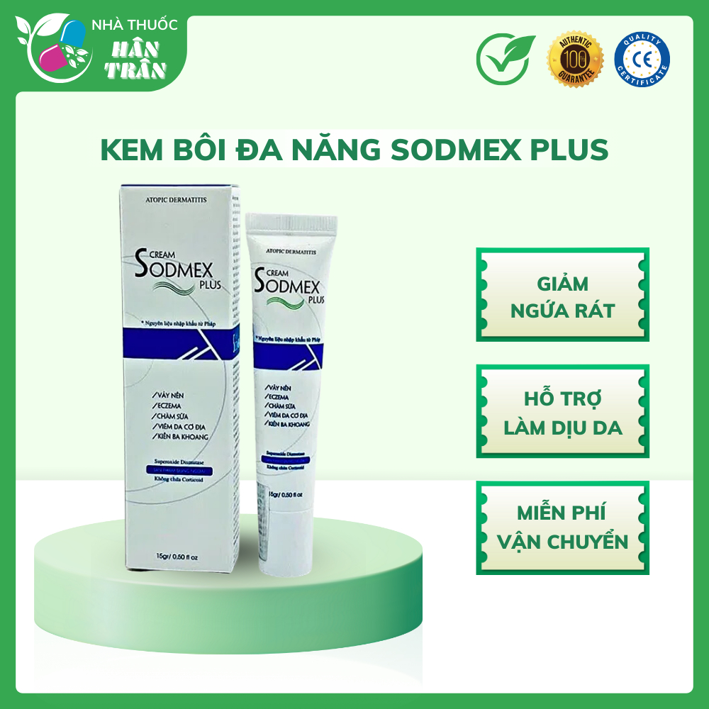 Kem bôi đa năng Sodmex Plus làm dịu da, mát da, giảm ngứa rát, mẩn đỏ ...
