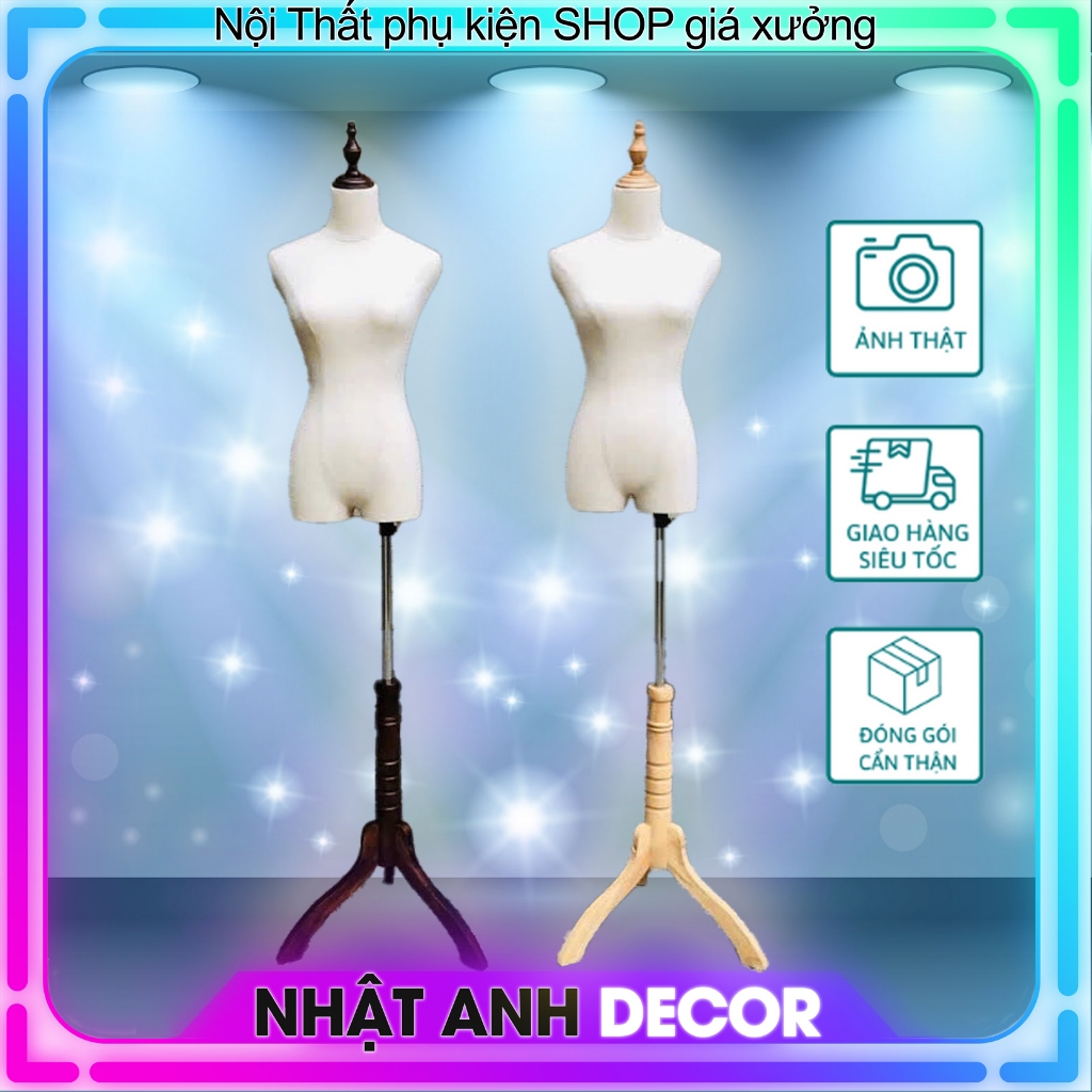 Manocanh nữ không tay,chân chóp gỗ manocanh bán thân, manocanh nửa ...