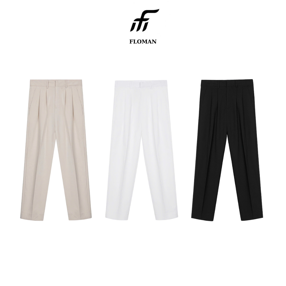 Quần âu nam ống côn FLOMAN V5 cao cấp chất kate mịn thoáng mát, quần ...