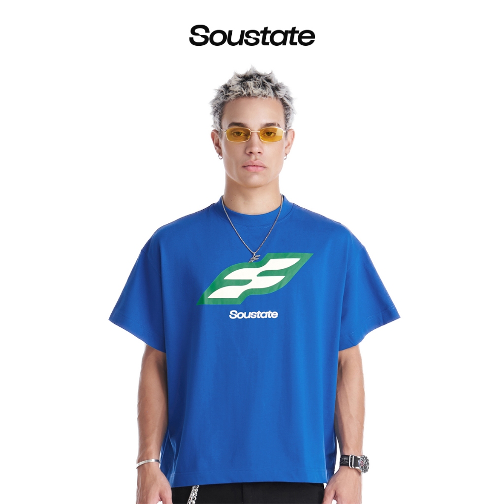 Áo Thun Big Boxy Big Logo (Xanh) - SOUSTATE Chính Hãng | Shopee Việt Nam
