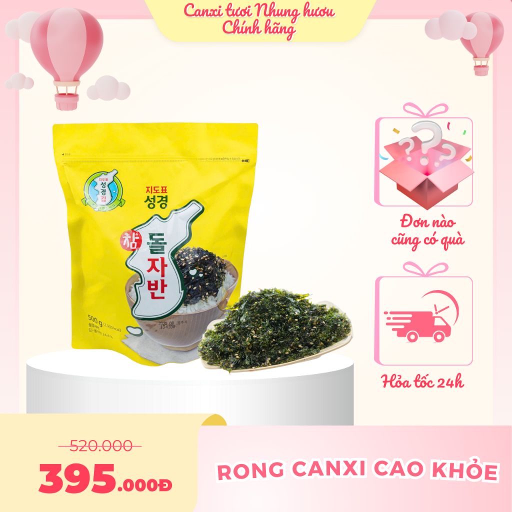 Rong Biển, Rong Canxi Cao Khỏe Sung Gyung Vụn Ăn Liền, Rắc Cơm Hàn Quốc - Túi zip 500gram ...