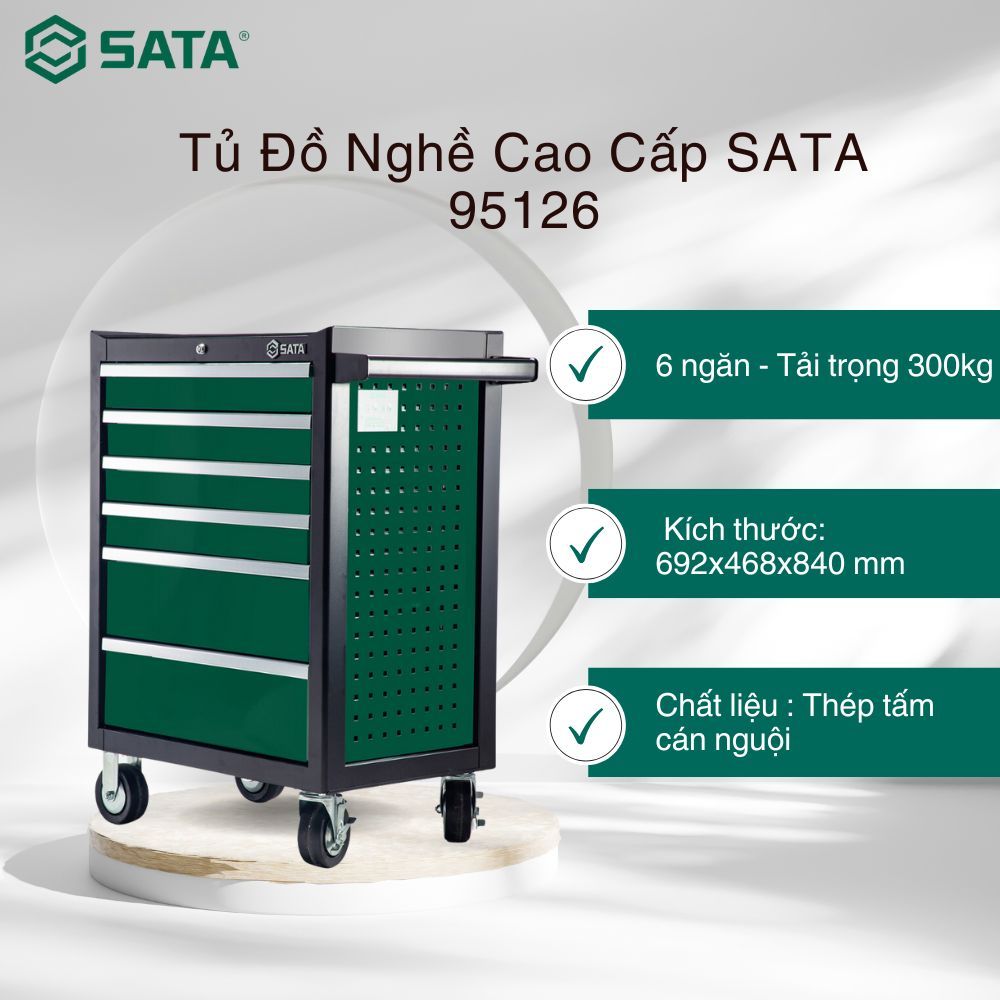 Tủ Đồ Nghề Cao Cấp SATA 95126 - 6 Ngăn - 27 Inch (692x468x840mm) - Hàng ...