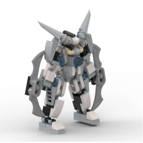 Mô hình lắp ráp kiểu LEGO Robot MOC mini mech Gray Skeleton (132 mảnh ...