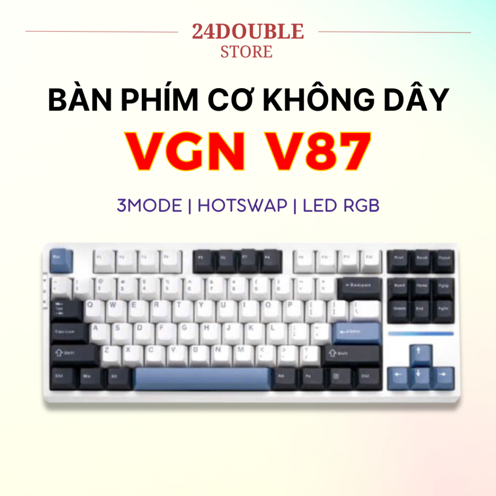 Bàn Phím Cơ VGN V87 Full Phím (3Mode / Hotswap / LED RGB) | Shopee Việt Nam