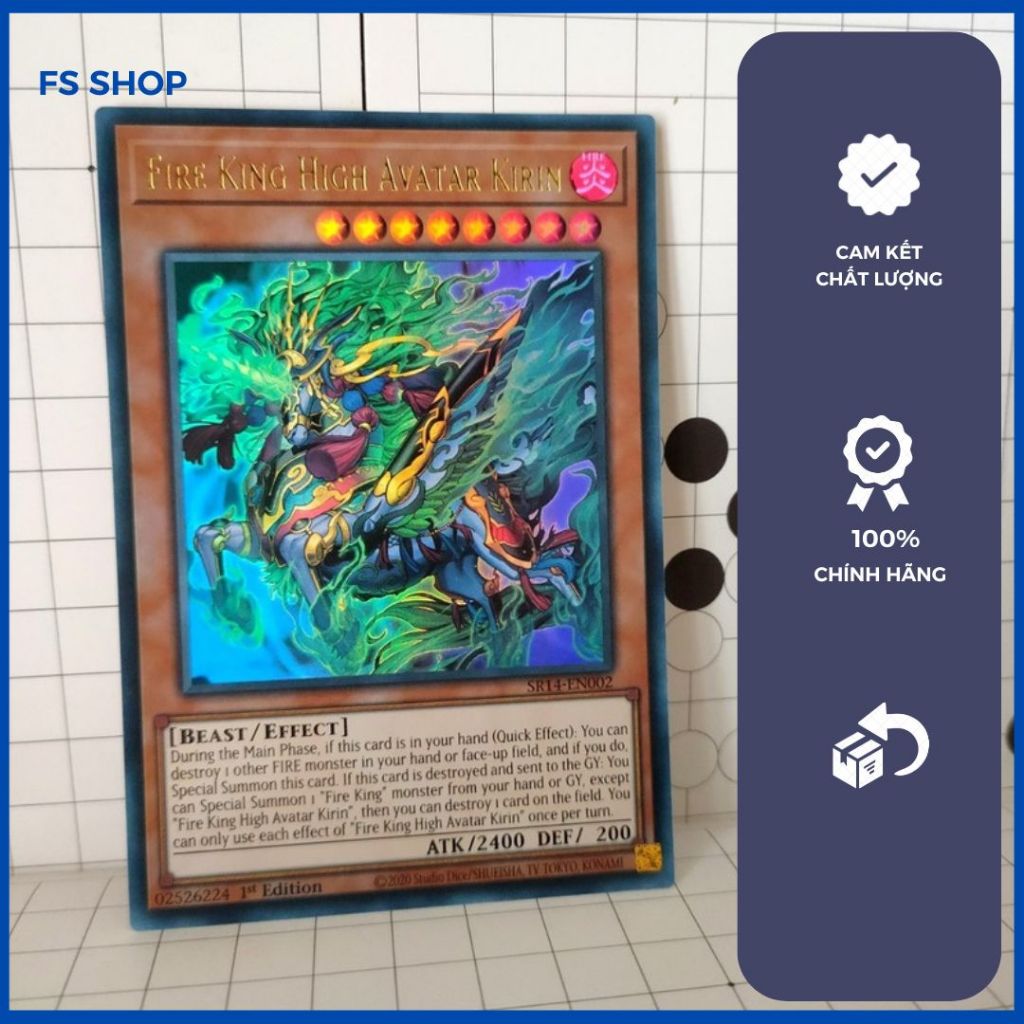 [FS Yugioh] Thẻ Bài Yugioh Chính Hãng Fire King High Avatar Kirin ...