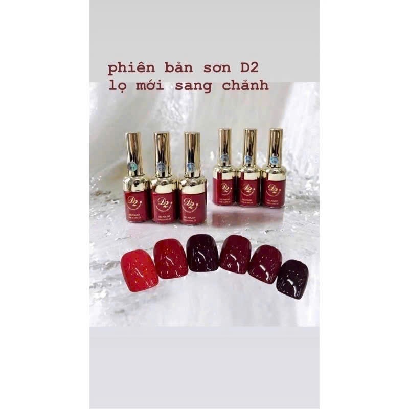 Sơn gel D2 đỏ phiên bản chai mới chai 12ml | Shopee Việt Nam