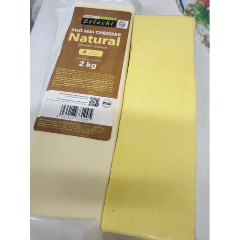 Phô mai Cheddar Zelachi nguyên khối 2kg | Shopee Việt Nam