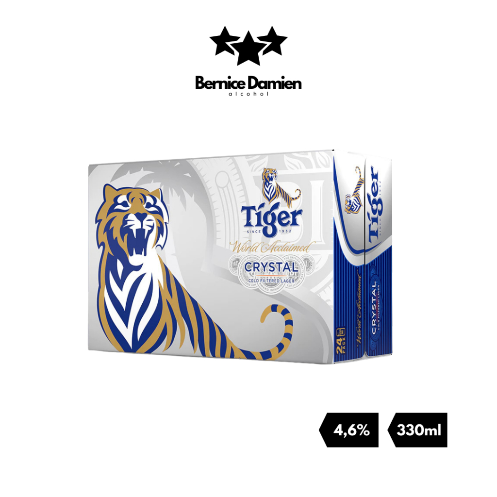 [Thùng] Bia Tiger Crystal Silver Độ cồn 4,6% 330ml Thùng 24 Lon (Tiger Bạc) - Có ship Hỏa Tốc ...