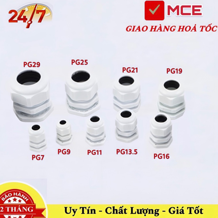 Ốc Siết Cáp PG7 PG9 PG11 PG13.5 , PG16, PG19, PG21, PG25, PG29 siết cáp dây điện chống nước bảo ...