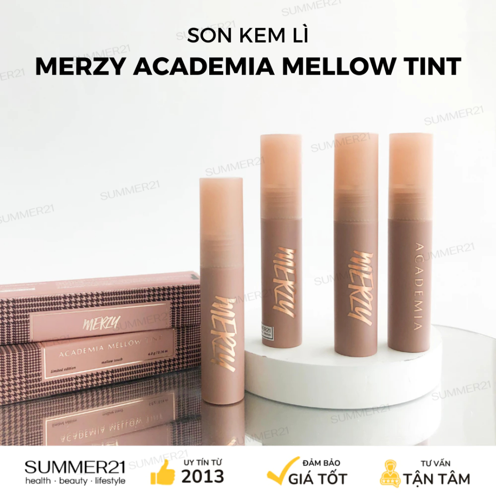 Son kem lì MERZY ACADEMIA MELLOW TINT | Shopee Việt Nam