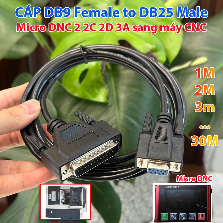 Cáp truyền DNC DB9 Female to DB25 Male nối bộ Micro DNC 2 2C 2D 3A với ...