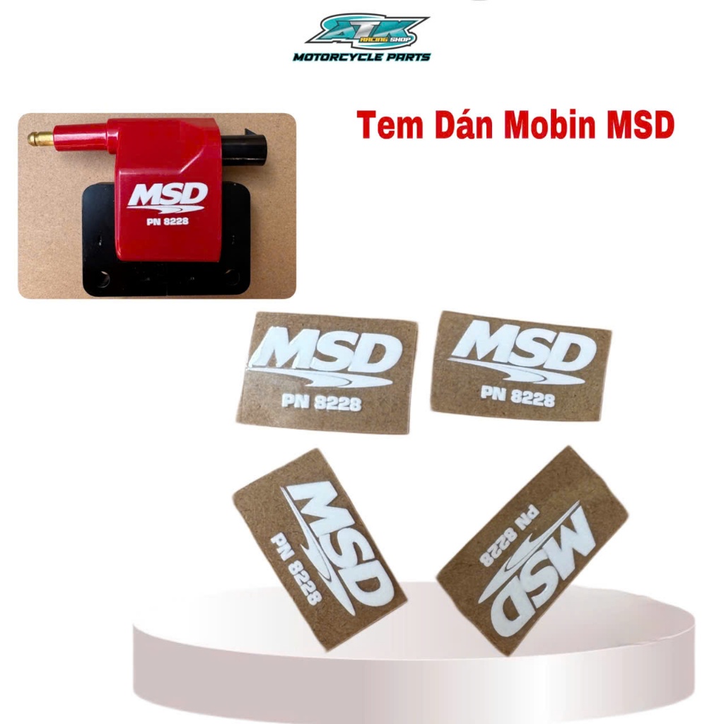 Tem Nổi 3D Chữ MSD Lột Dán Sắc Nét Trang Trí Cho Mobin Sườn Xe Máy Bị ...