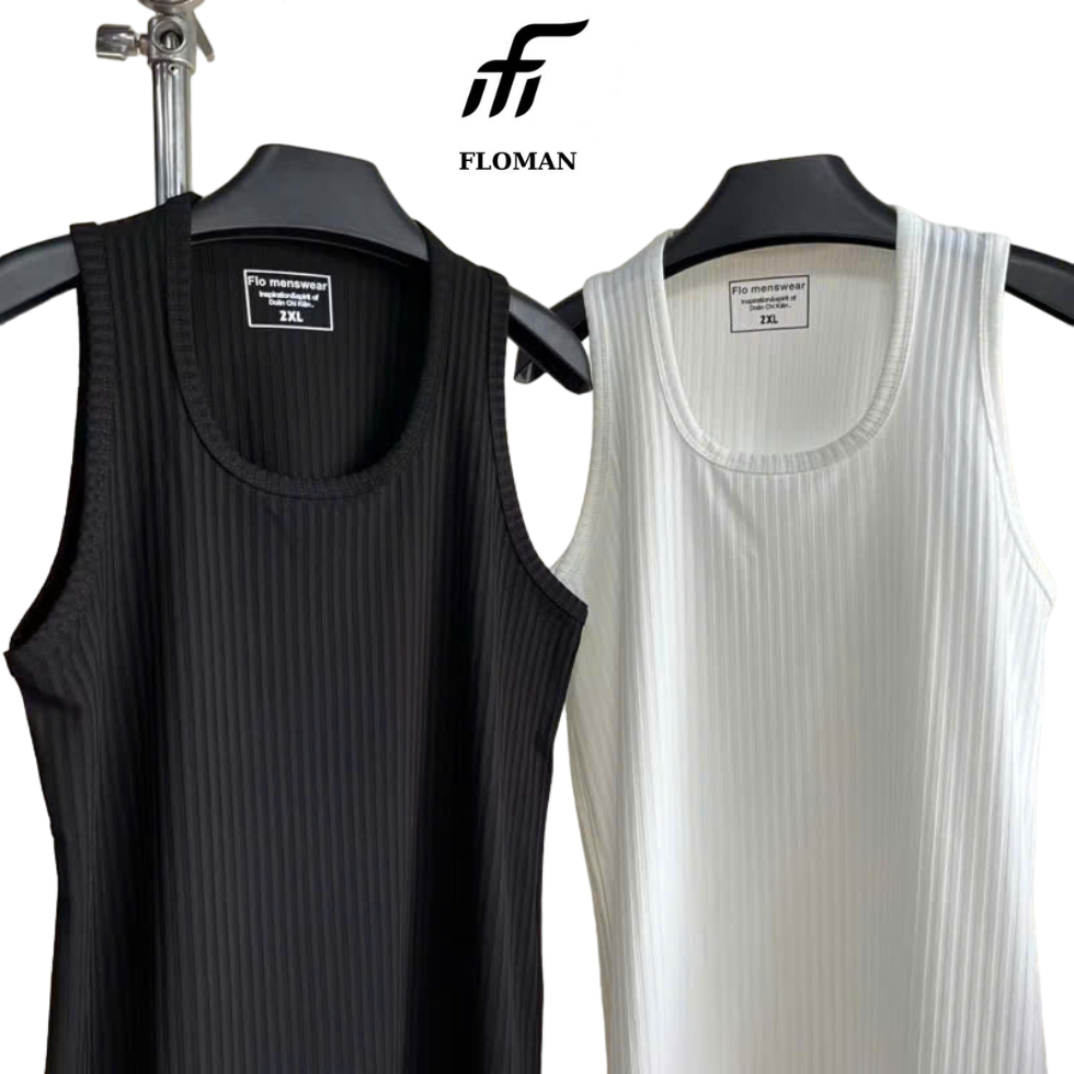 Áo ba lỗ nam FLOMAN Ver5 thun gân đũa lạnh thoáng mát thấm hút mồ hôi ...