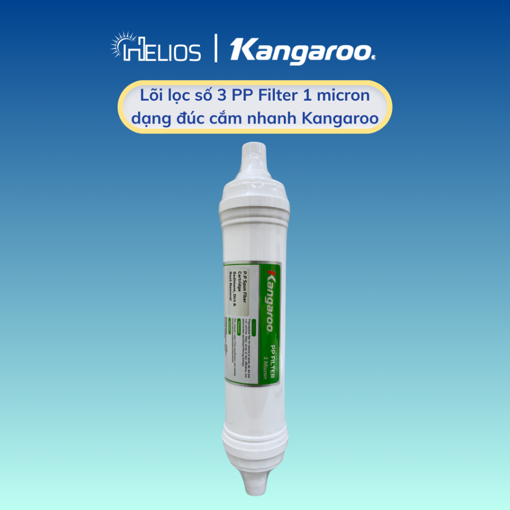 Lõi lọc thô số 3 dạng đúc cắm nhanh Kangaroo PP Filter 1 Micron Hàng ...