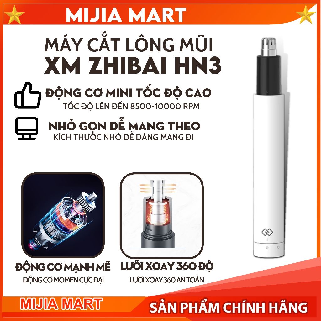 Máy tỉa lông mũi XM HN3 - Máy cắt lông mũi Zhibai Mijiamart | Shopee ...